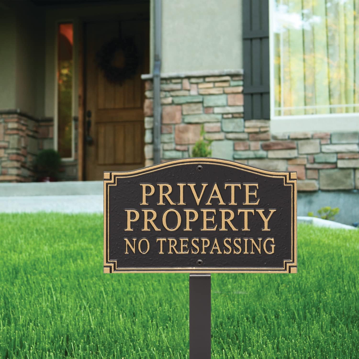 Amazon.com : Whitehall™ Private Property Sign No Trespassing yard ...
