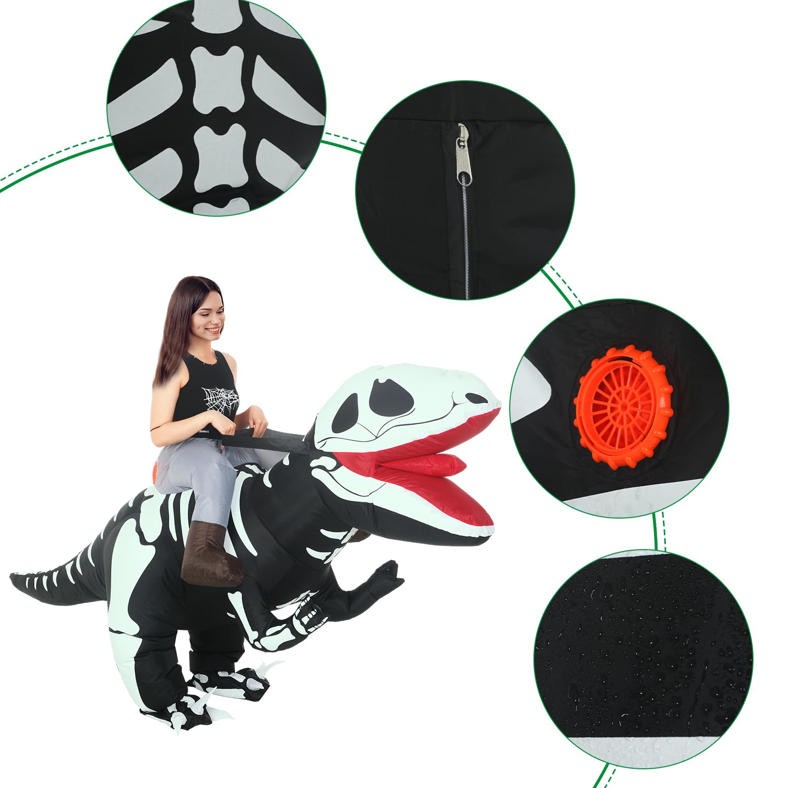 Snapklik.com : Panitay Halloween Inflatable Dragon Costume Glow In The ...
