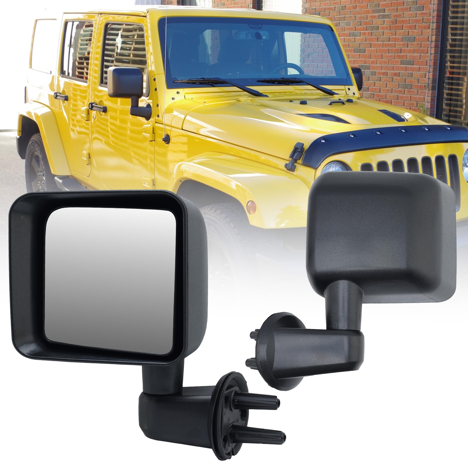 Amazon.com: Left Driver Side Mirror Compatible with Jeep Wrangler JK ...