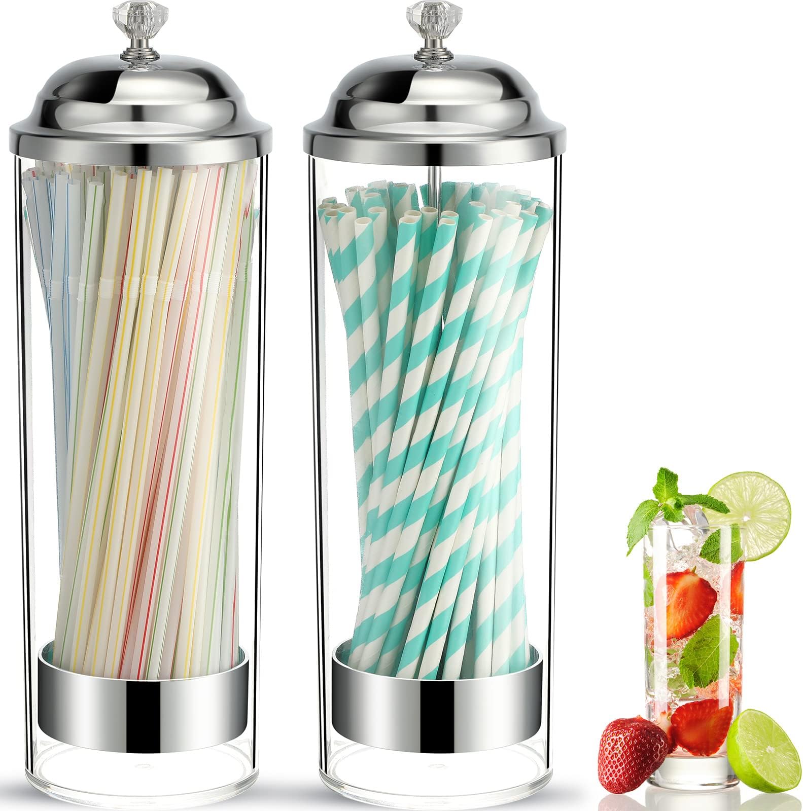 Amazon.com: Gemco Jumbo Straw Dispenser, One Size, Clear: Drinking ...