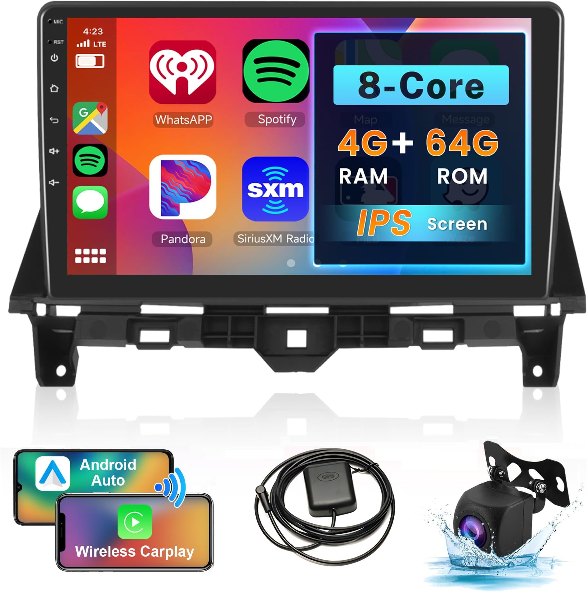 Amazon.com: Car Radio for Ford Fiesta 2008-2019 Stereo Upgrade Support Carplay & Android Auto 4 ...