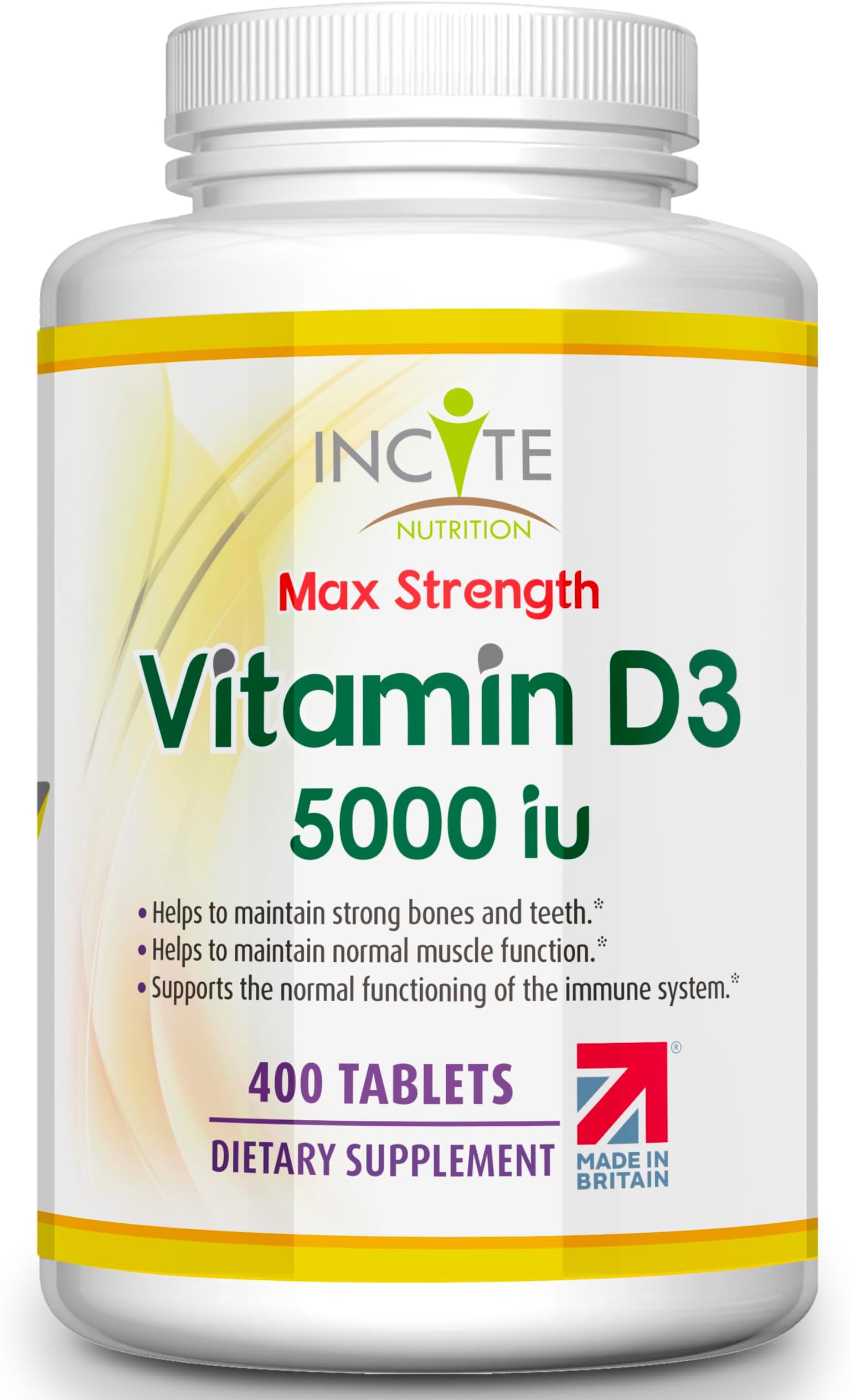 Amazon.com: Incite Nutrition Vitamin D 5000 iu - 400 Premium Vitamin D3 ...