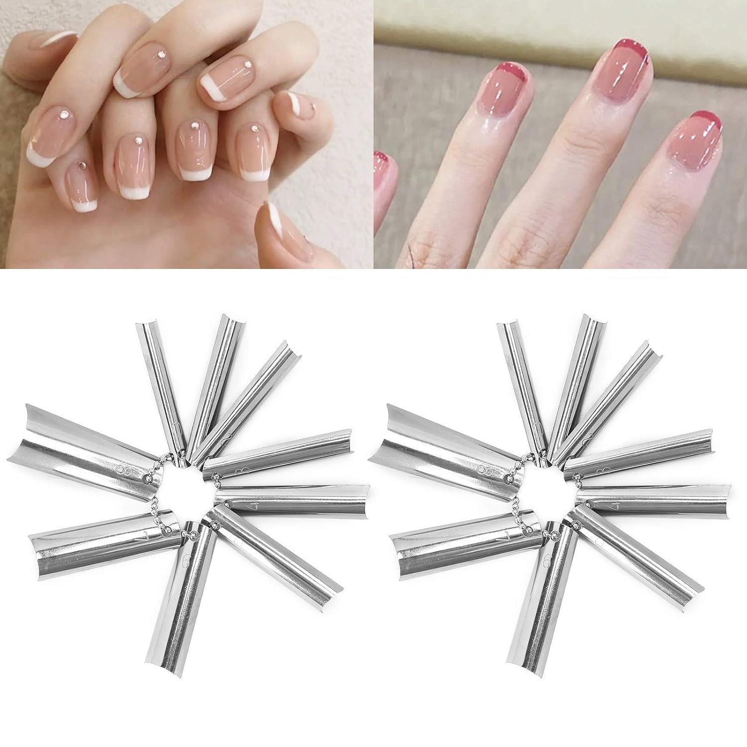 Amazon.com: French Tips Manicure, 18Pcs Nail Trimmer Manicure C Shape ...