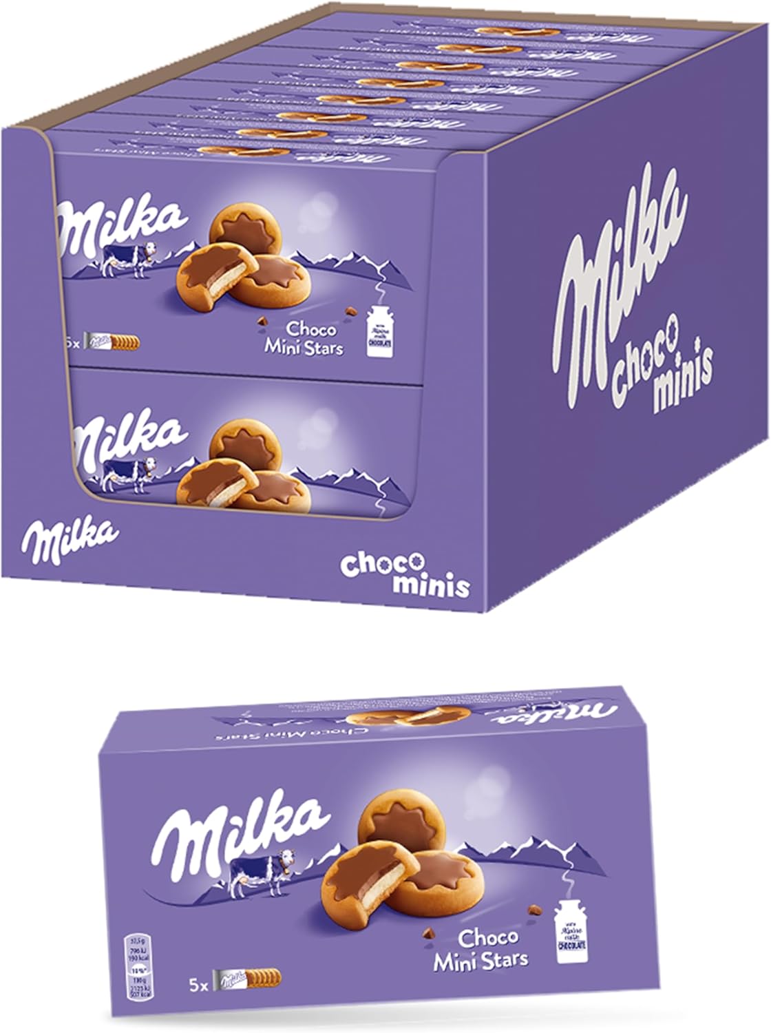 Milka, Choco Minis, Mini Biscotti Croccanti Con Ripieno Al Latte E ...