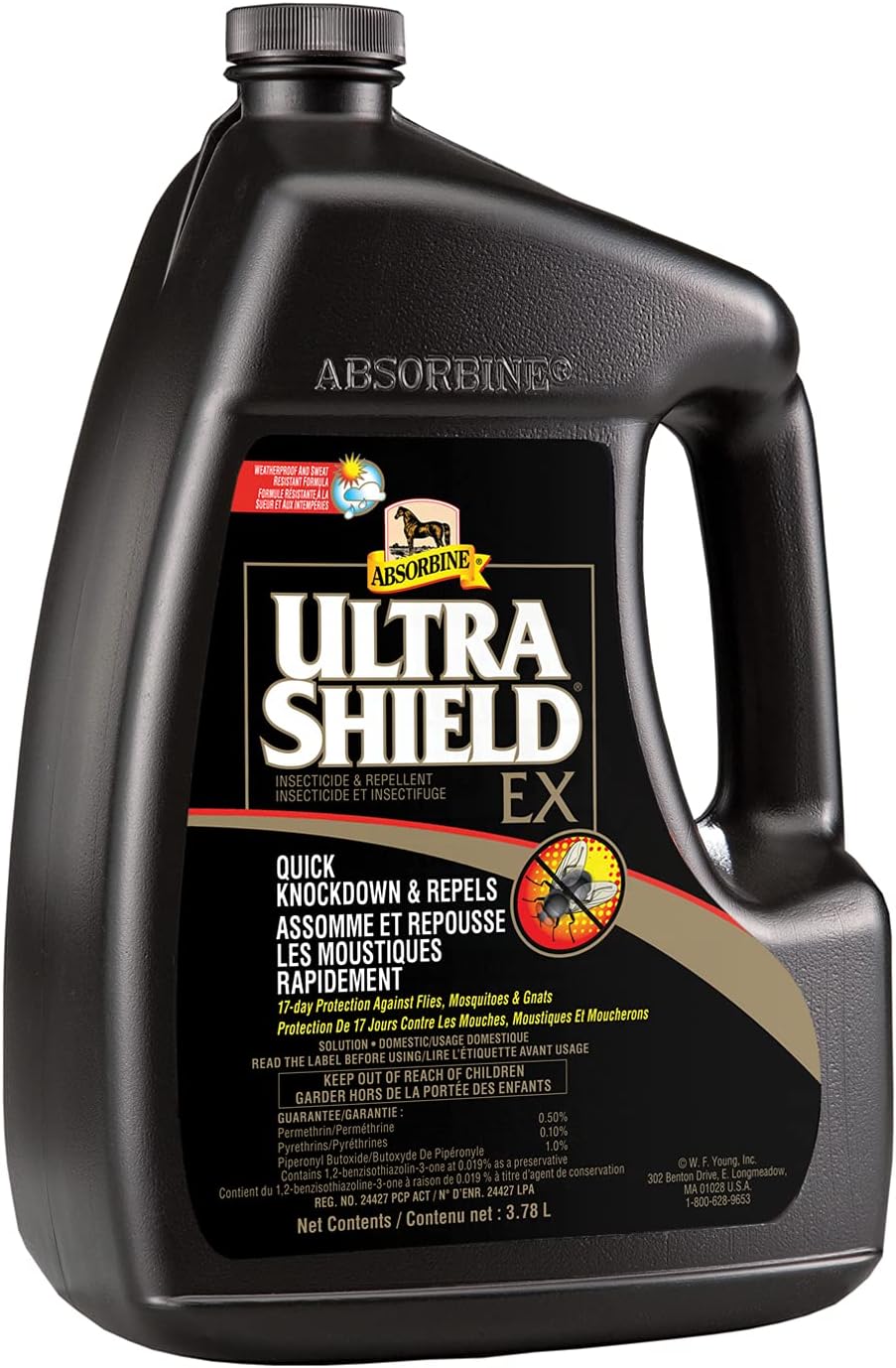 Absorbine UltraShield EX Insecticide & Repellent for Horses & Ponies, 3 ...