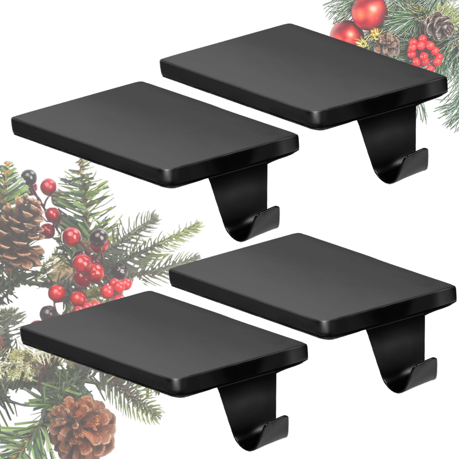 Snapklik.com : Christmas Stocking Holders For Mantle Set Of 4, Heavy ...