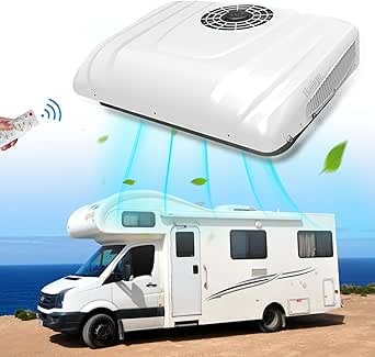 Universal 12V DC RV Air Conditioner 12000 BTU, 12 Volt Rooftop AC Unit ...