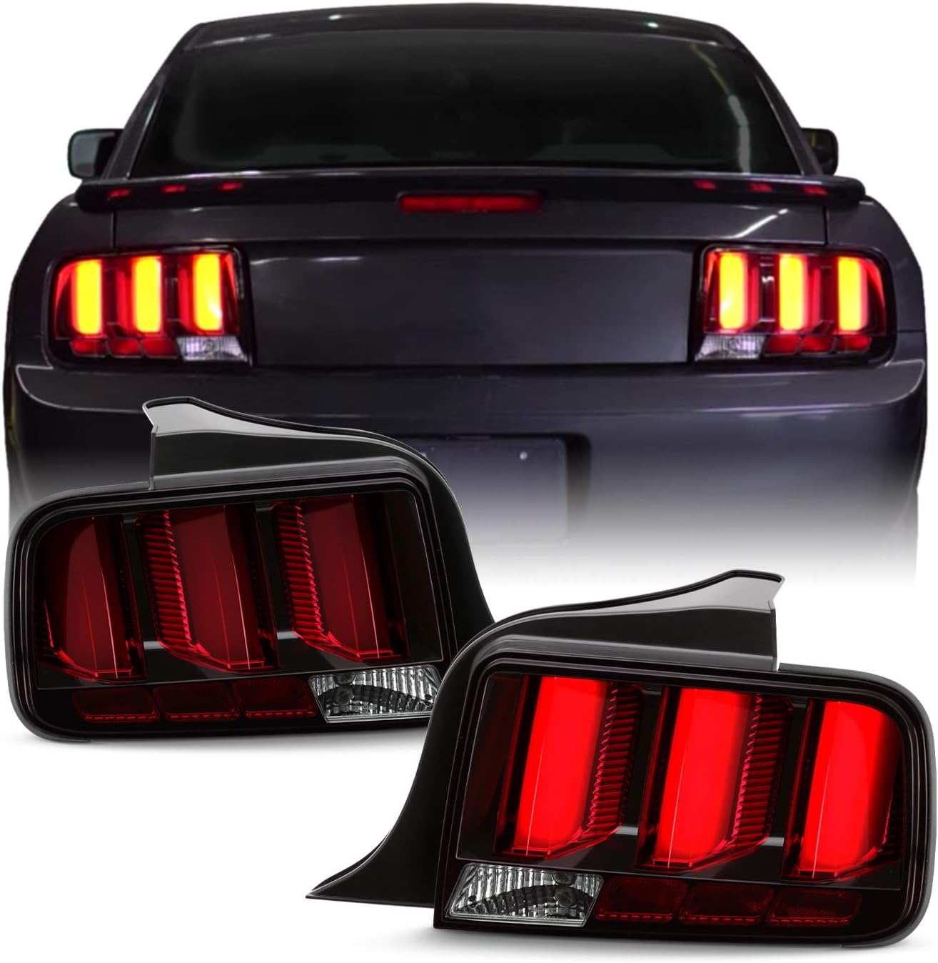 Amazon.com: LED Tail Lights Assembly Compatible with Ford Mustang 2005 ...