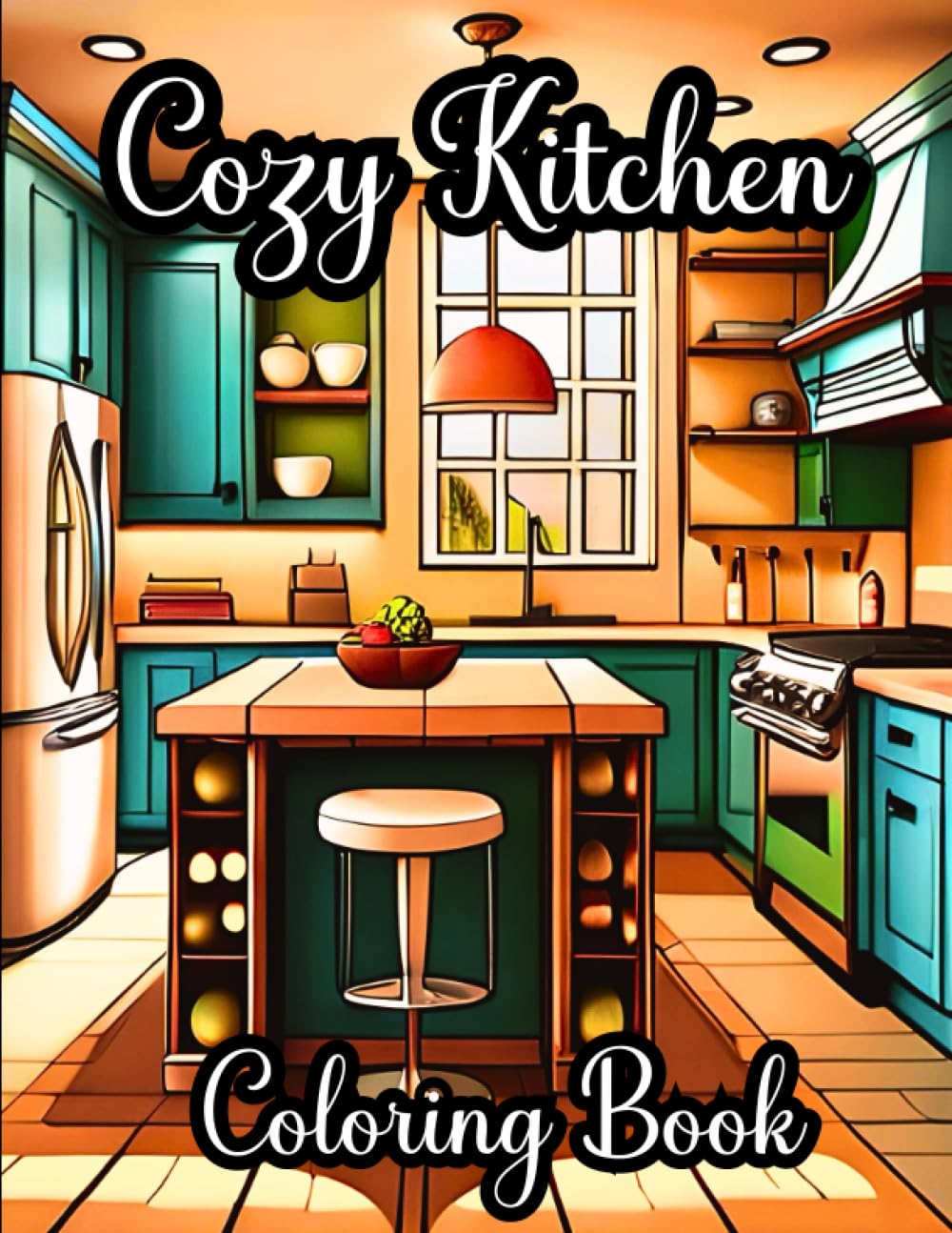 Amazon.com: Cozy Kitchen Coloring Book: 80 Unique Kitchen Interior ...