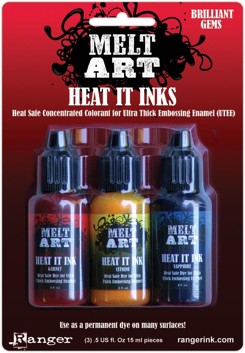 Amazon.com: Ranger Ink Melt Art Heat It Dye Inks: Brilliant Gems