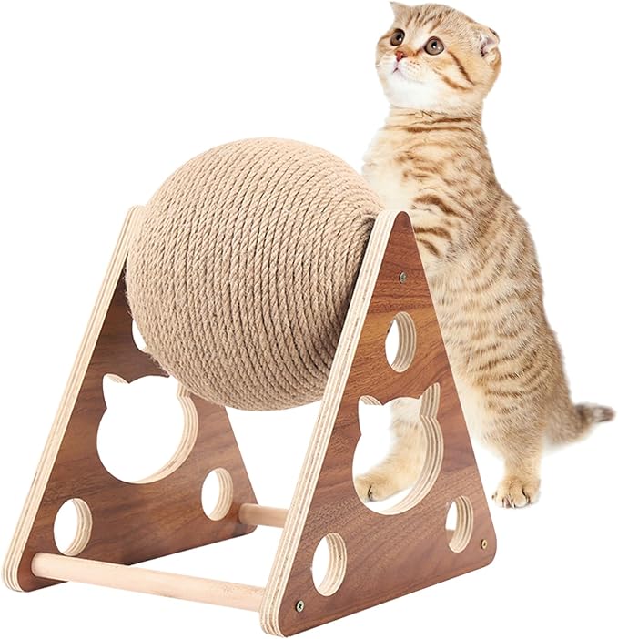 Cat Toy Ball Sisal, Cat Scratching Ball, Natural Sisal Cat Scratcher ...