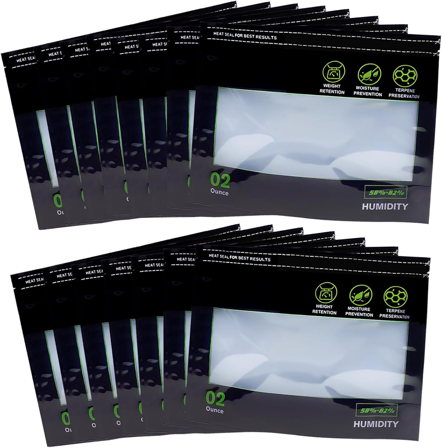 Amazon.com: 15 Pcs 2 OZ Storage Terp Bags 58%-62% RH 2-Way Humidity ...