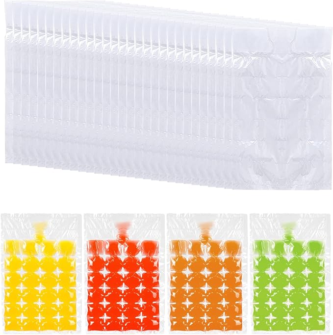 60pcs Disposable Ice Cubes, ice Cube ice Pack self-Sealing ice Tray Bag ...