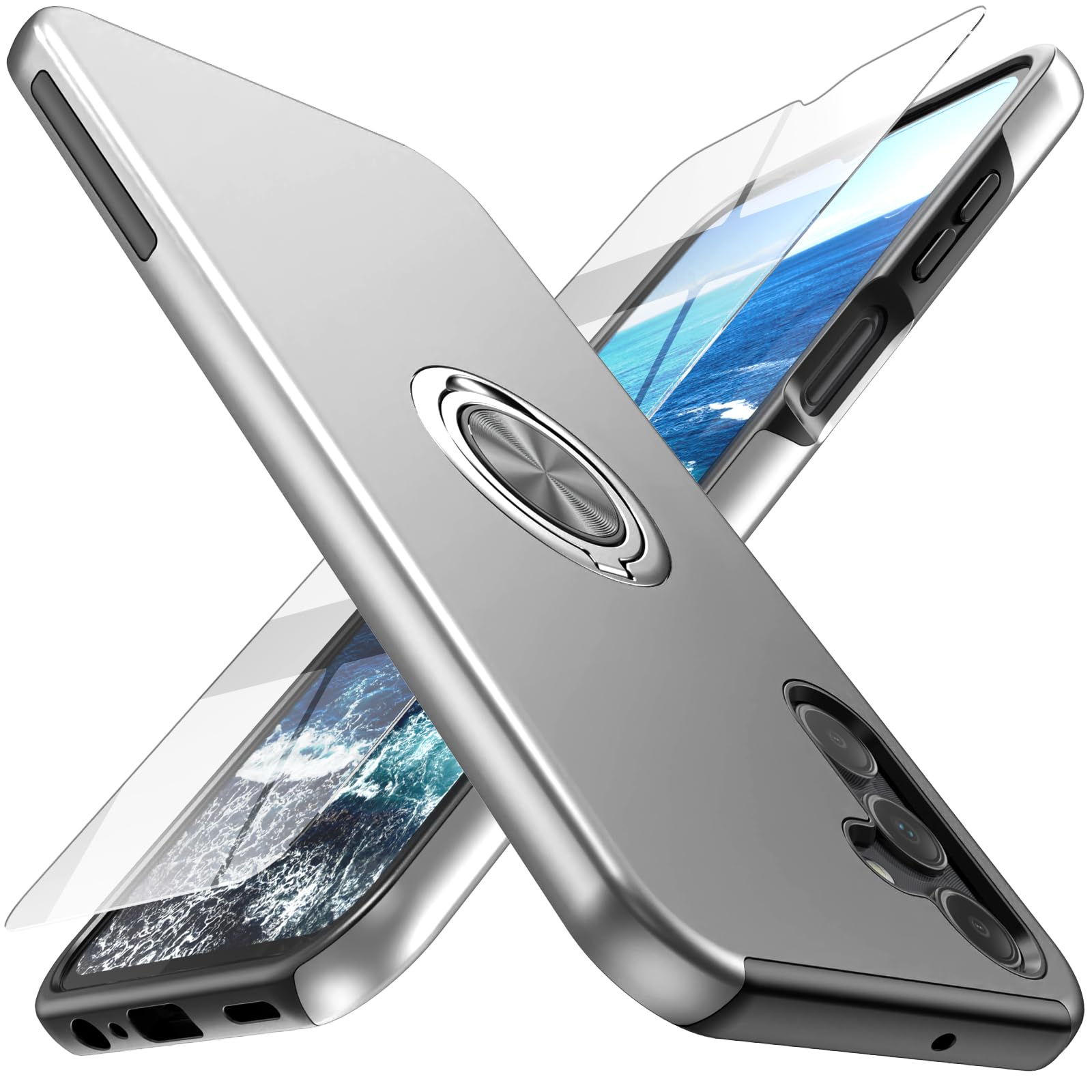 Amazon.com: Yamink Case for Samsung for Galaxy A16 5G with Screen Protector,Hybrid 2 in 1 ...