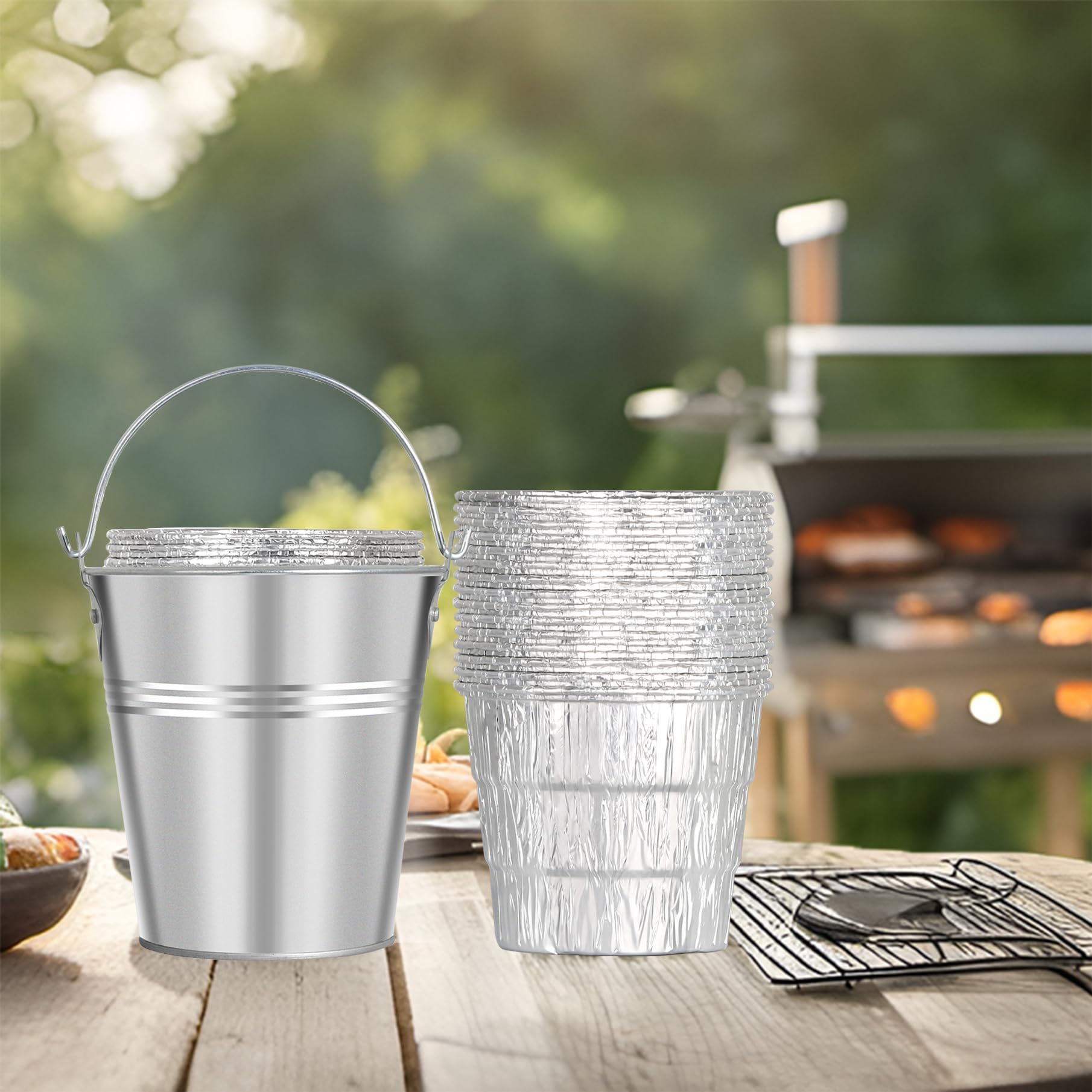 Snapklik.com : Drip Grease Bucket 10-Pack Aluminum Foil Disposable ...