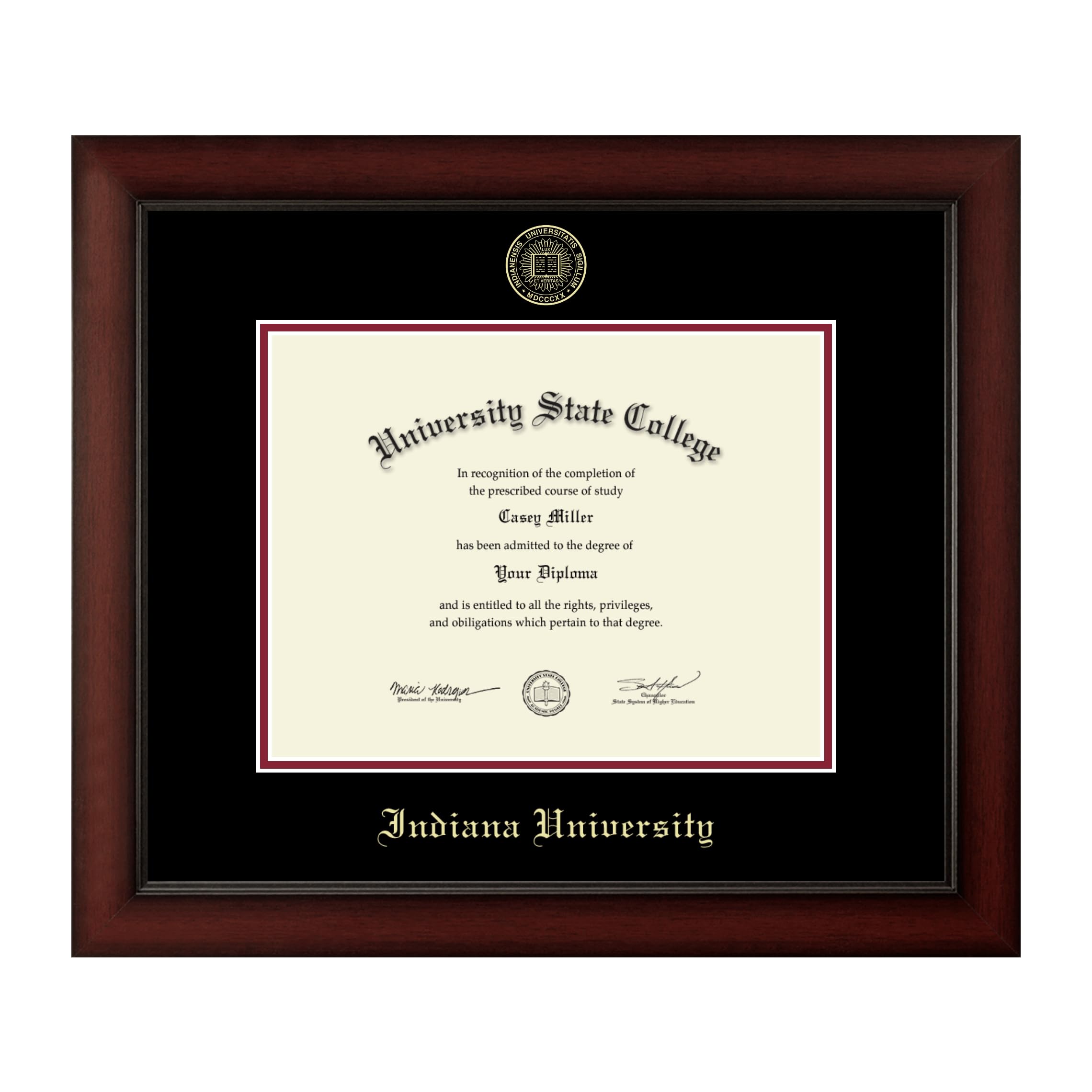 Indiana University Diploma Frame Make Custom Diploma Frames For You By