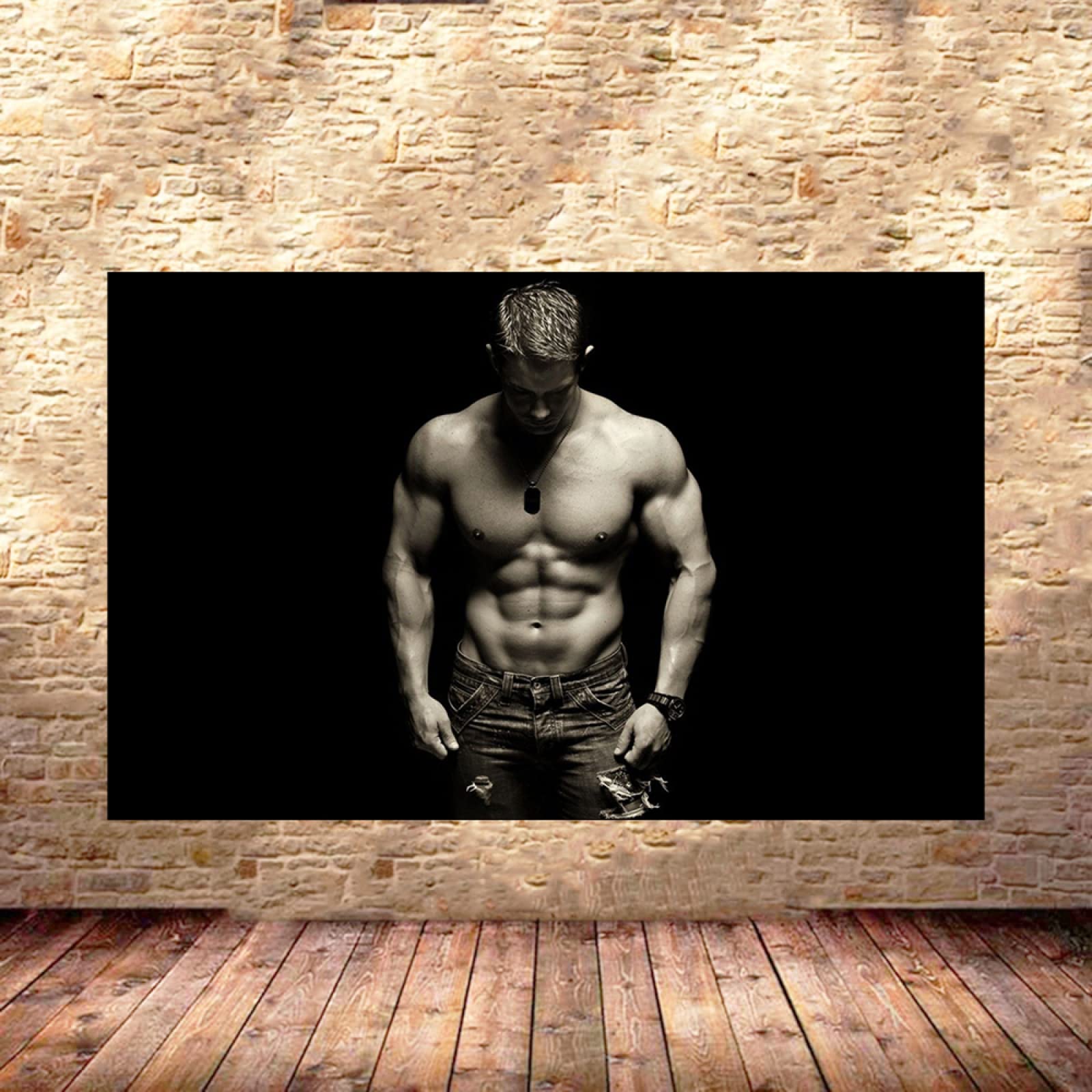 Buy Hnyjyfa Gym Motivational Wall Art Prints Bodybuilding Workout For ...