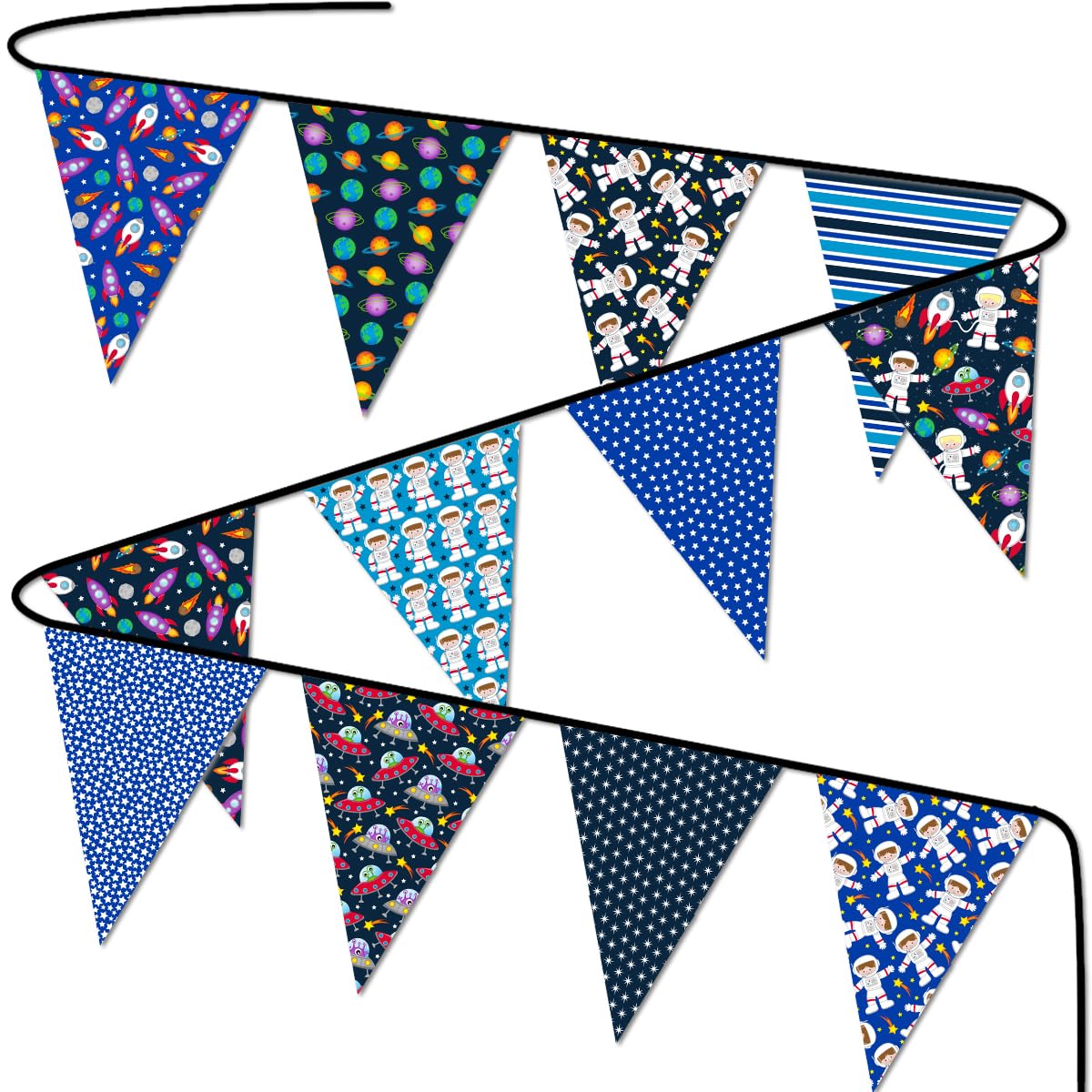 Amazon.com: Space Birthday Banner for Kids, Planet Theme Birthday Party ...