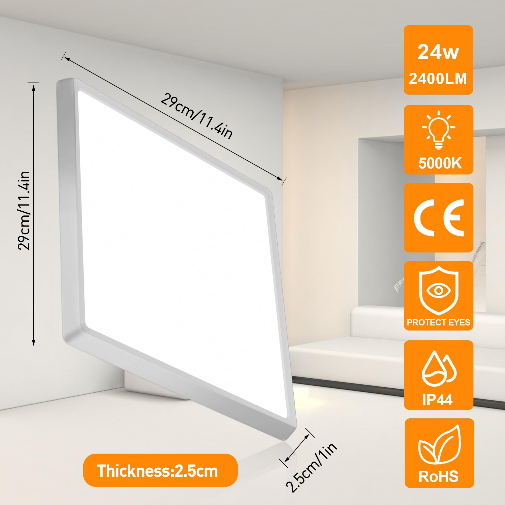 Square Shaped Ceiling Mount Motion Sensors