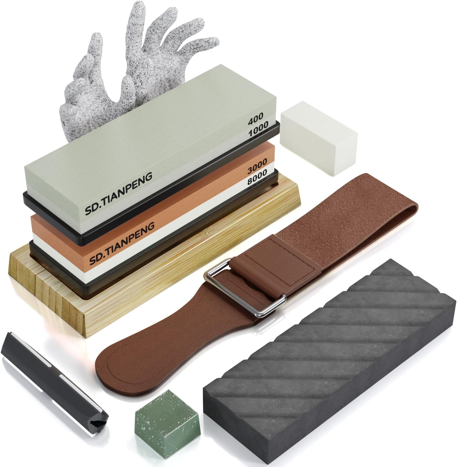 Amazon.com: Complete Knife Sharpening Stone Kit - Dual Grit Whetstone ...