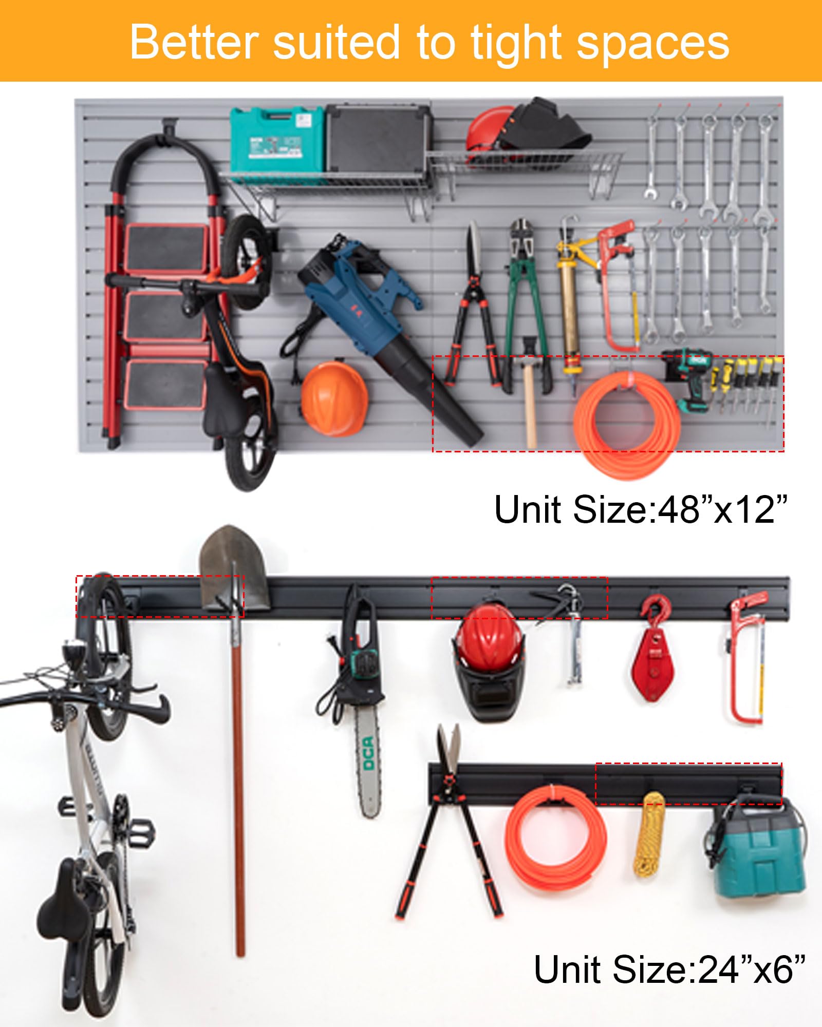 Pvc Wall Panel FRAYSCENT Slatwall Panels 4-Pack - Garage Tool Organizer ...
