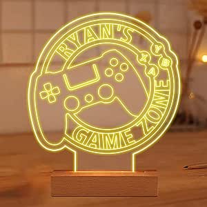 Amazon.com: Personalized Game Controller Night Light Custom Name ...