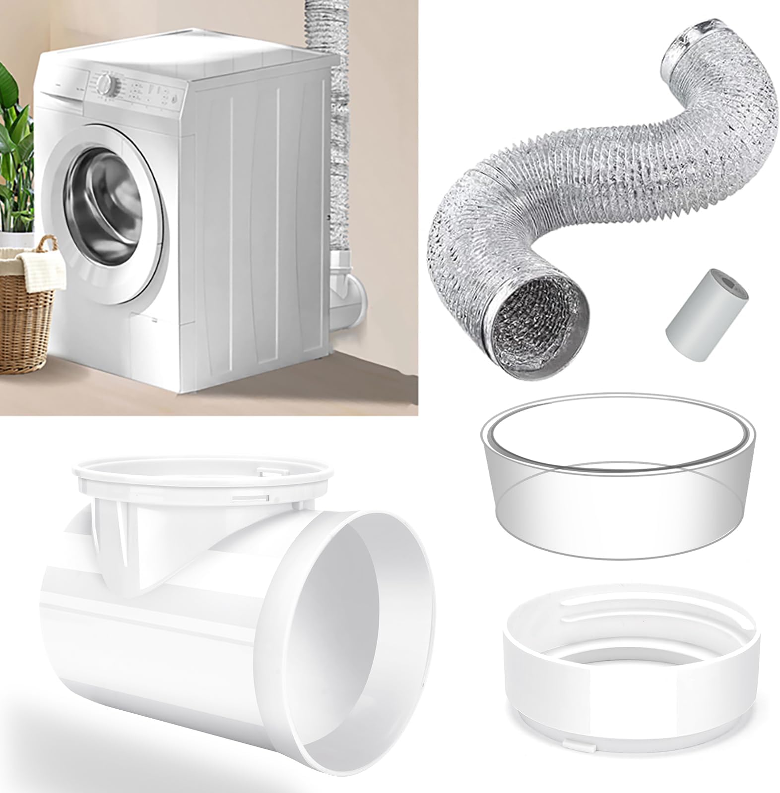 Amazon.com: Dryer Vent Hose,Dryer Vent Connector with Dryer Hose,Dryer ...