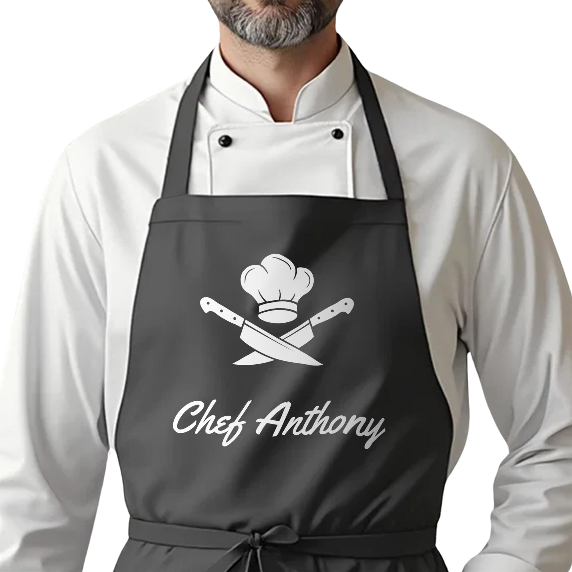 Amazon.com: Personalized Black Chef Apron - Custom Cooking Apron For ...