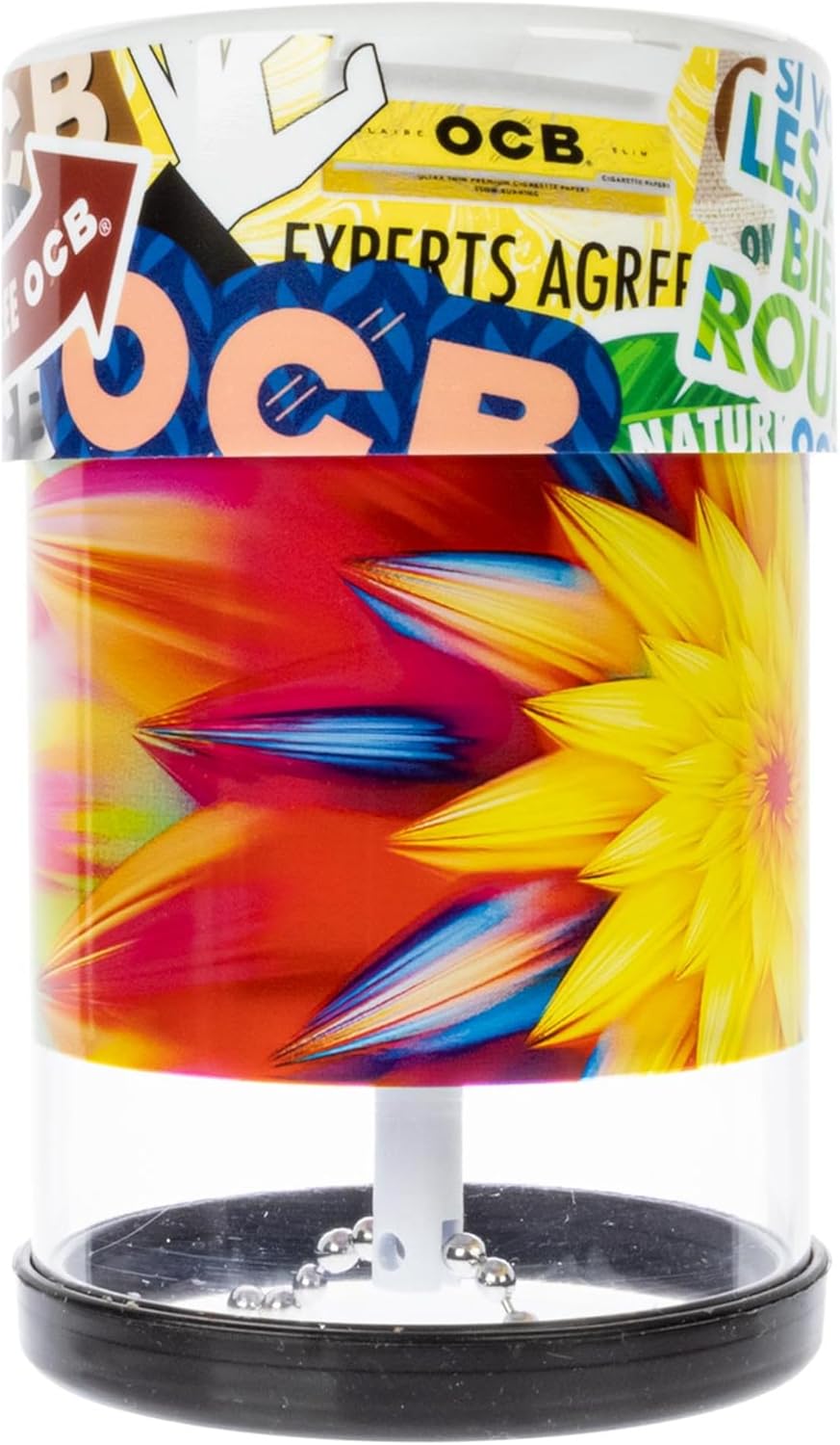 OCB Wakit Eletronic Herb Grinder - OCB Floral Flower Design - Push ...