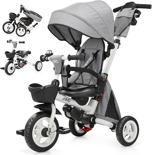 Amazon.com: JMMD 8 in 1 Tricycle Stroller with Push Handle, Foldable ...