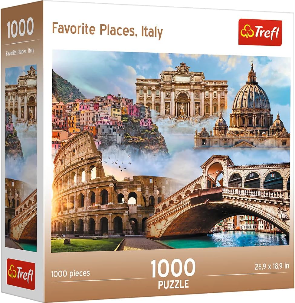 Amazon.com: Trefl Favorite Places Italy 1000 Piece Jigsaw Puzzle 27"x19 ...