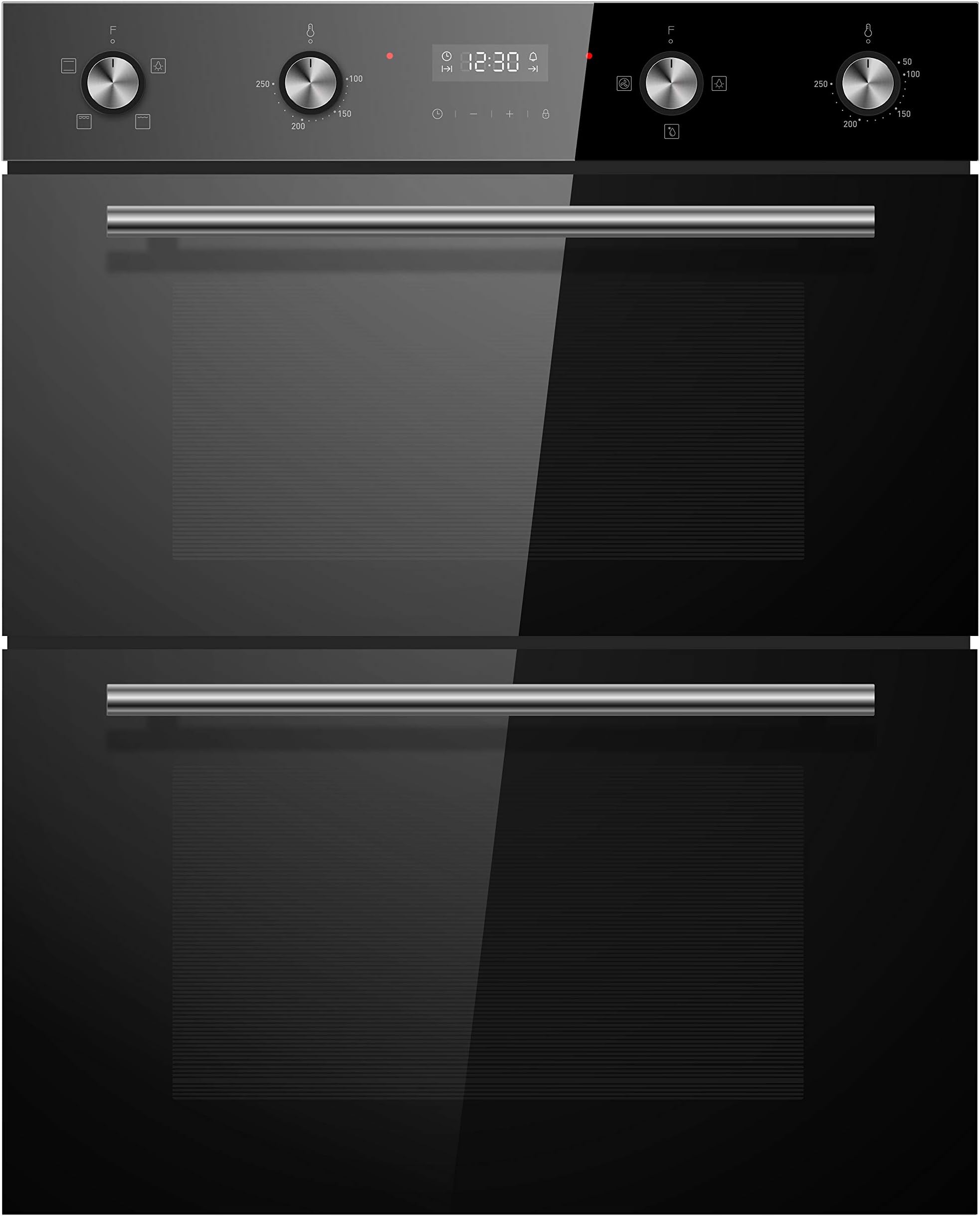 Cookology CDO720BK Built-in Electric Double Fan Oven in Black ...