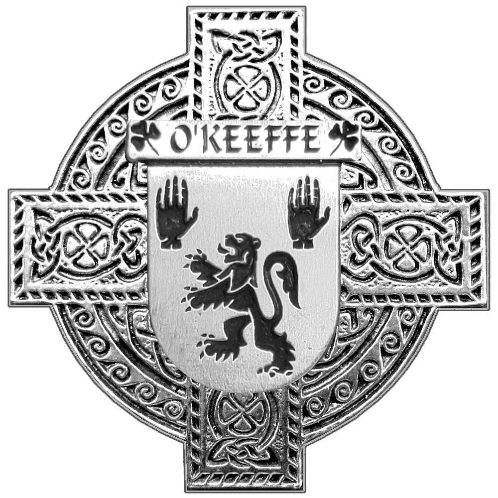 Amazon.com: O'Keeffe Irish Coat of Arms Celtic Cross Badge : Handmade ...
