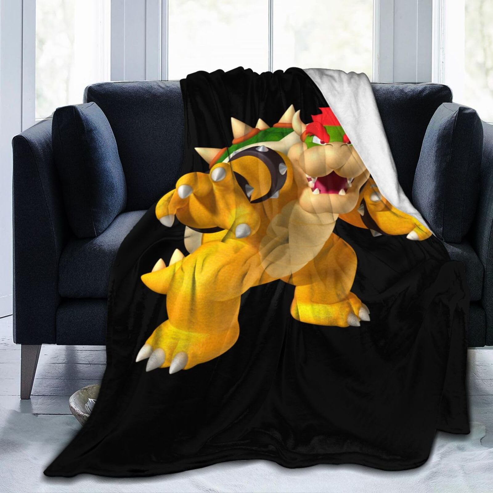 Amazon.com: Bowser Catoon Koopa Cute Throw Blanket Lightweight Cozy ...