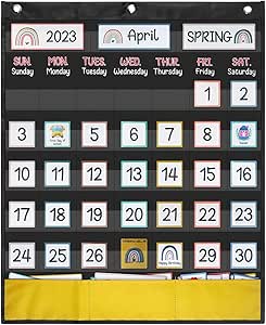 Monthly Calendar For Classroom & Home Kids Calendar Learning With 89 ...