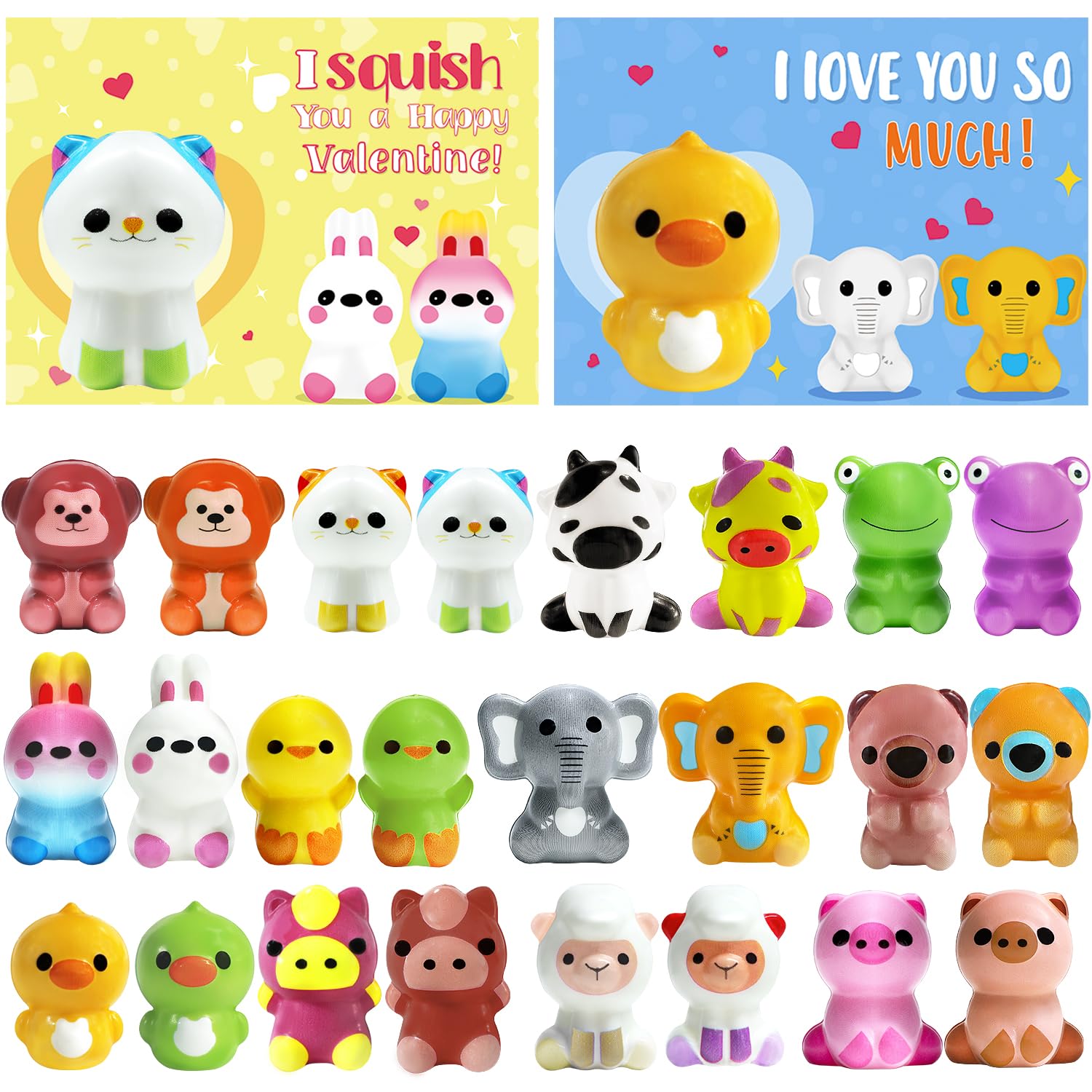 Snapklik.com : BOMLY 24 Pack Valentines Day Gifts For Kids Animal ...
