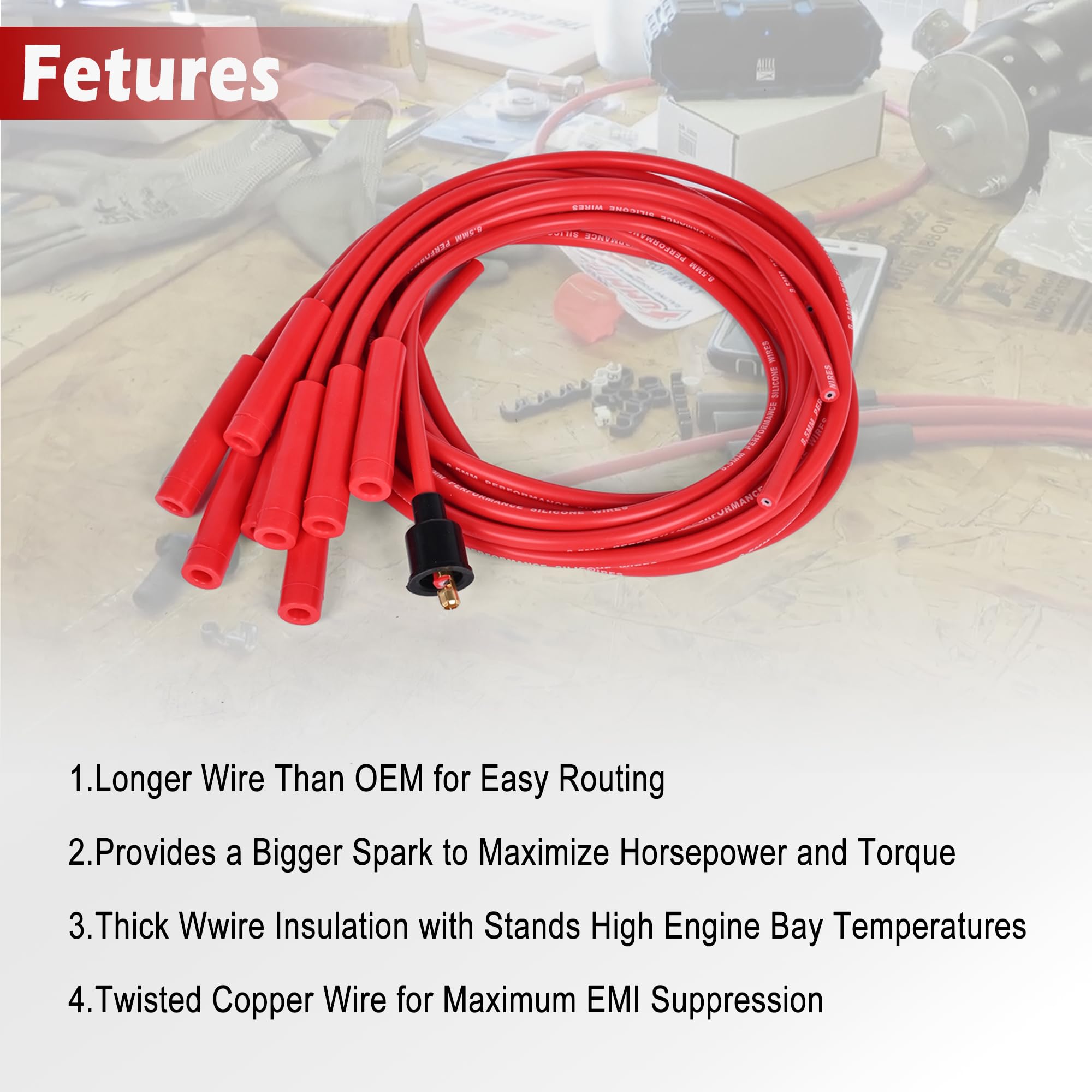90 Degree Spark Plug Ends Universal 180 Kit Of 6 Orange Spark Plug ...