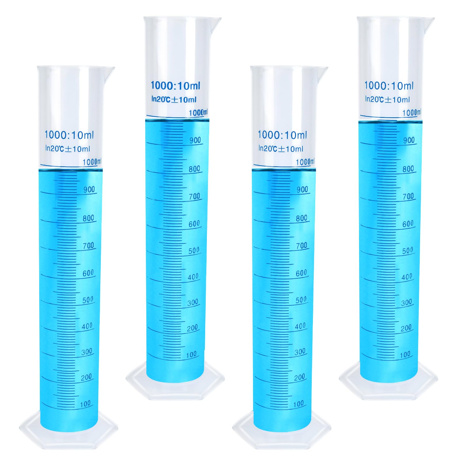 Snapklik.com : Akamino 4 Packs 1000ml Plastic Graduated Cylinder ...