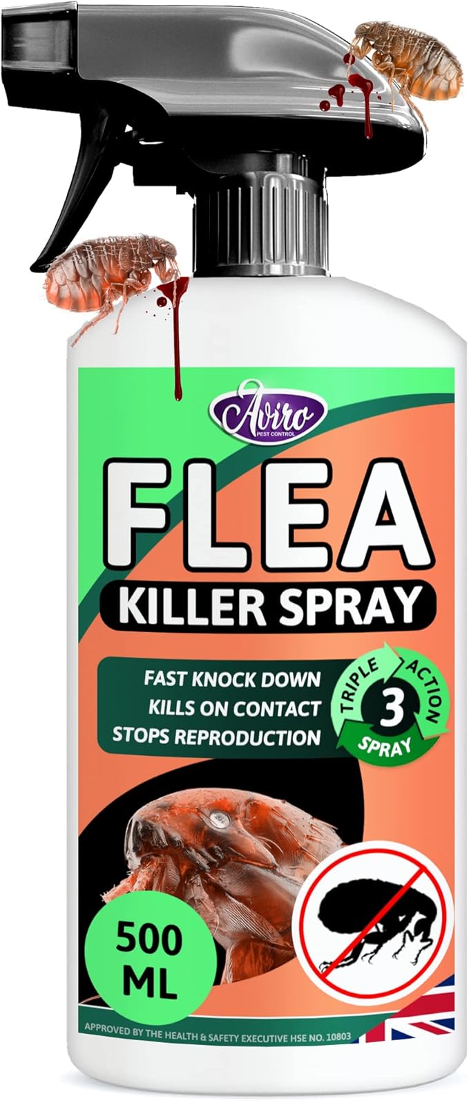Aviro Flea Spray for The Home - Fast Acting Professional Home Flea ...