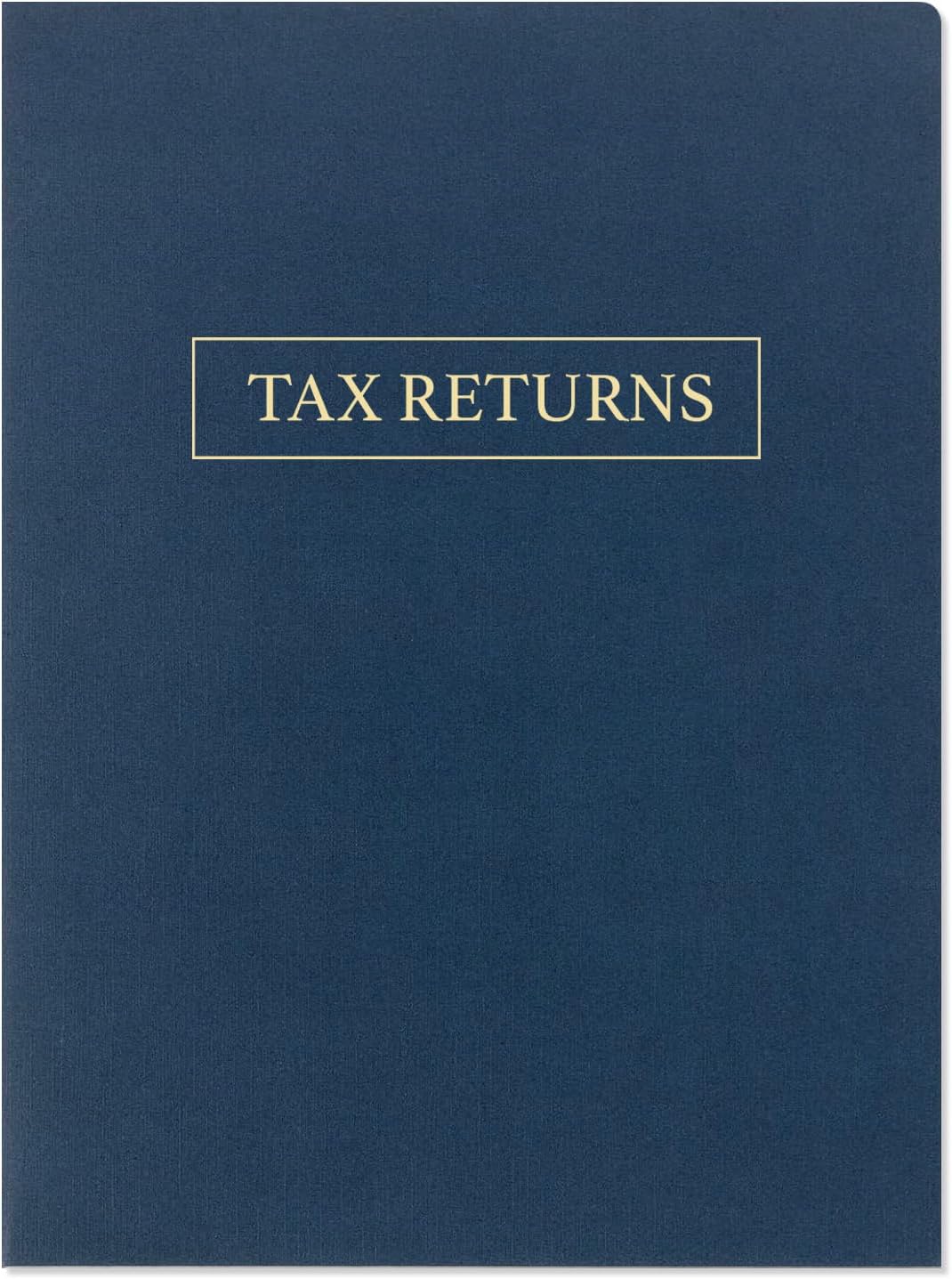Amazon.com : 50 Pack, Tax Return Folders with Pockets, Blue Linen, Gold ...