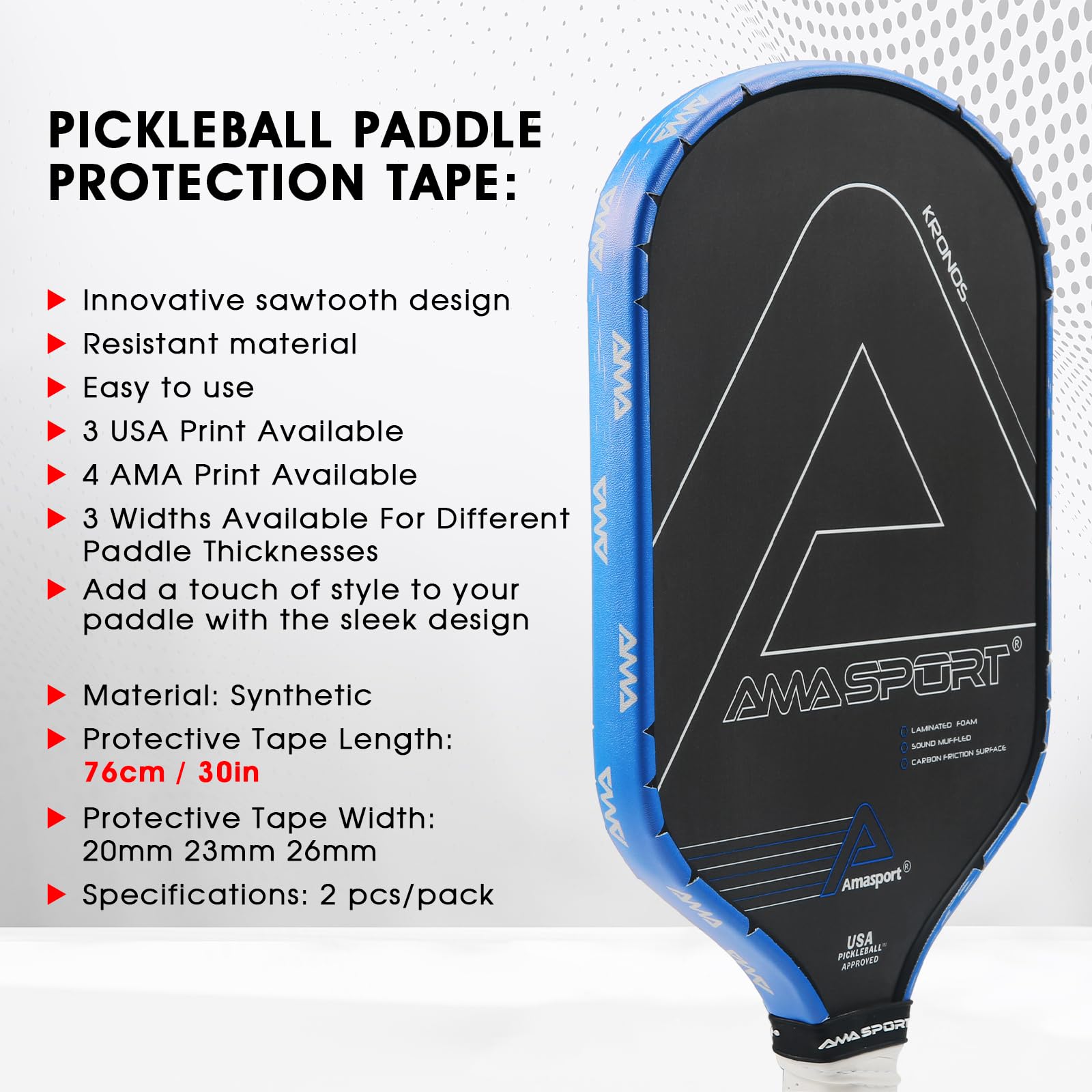 Snapklik.com : Pickleball Paddle Protection Tape - Paddle Head Edge ...