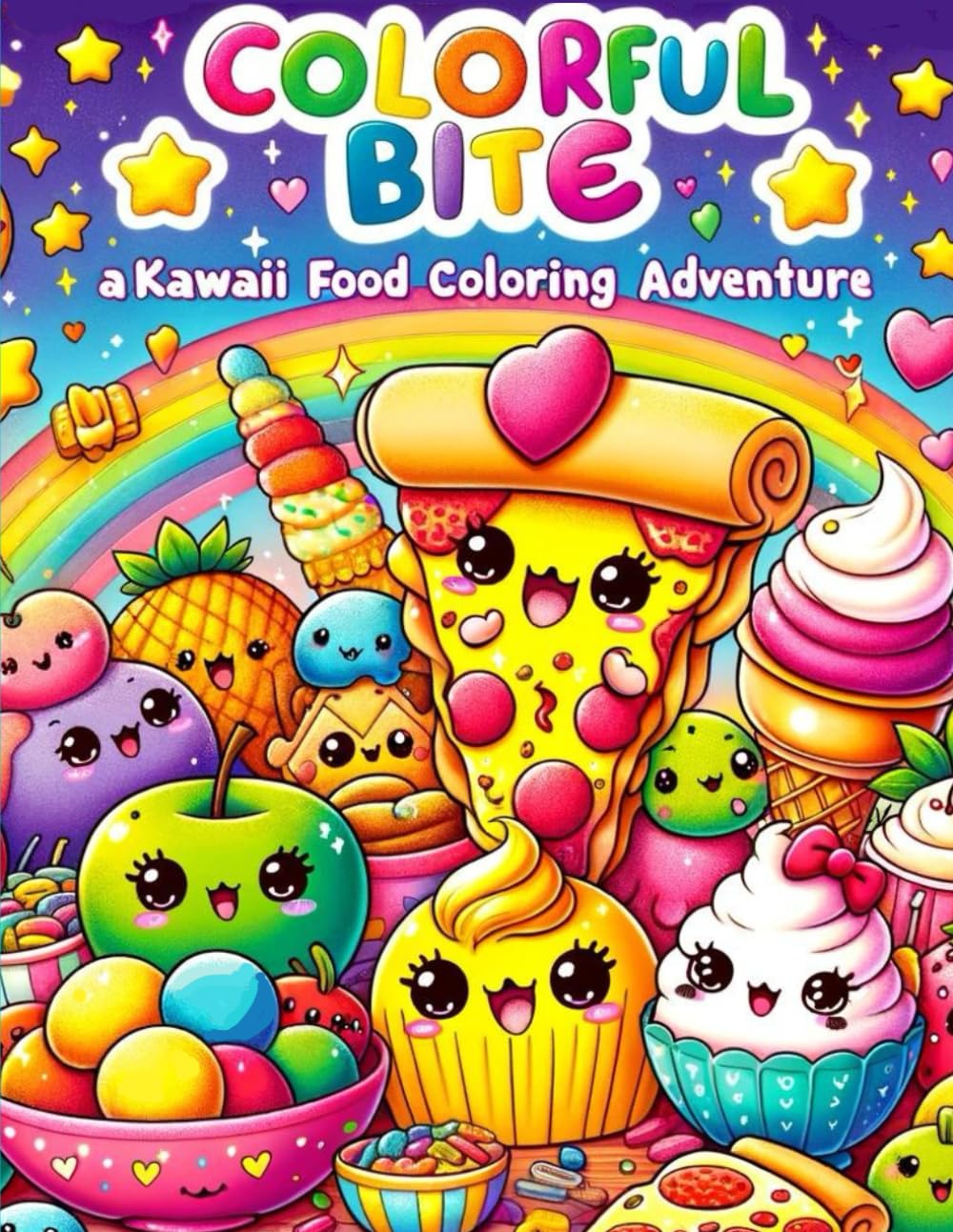 Amazon.com: Kawaii Food Coloring Book: Cupcake, Donut, Candy, Ice Cream ...