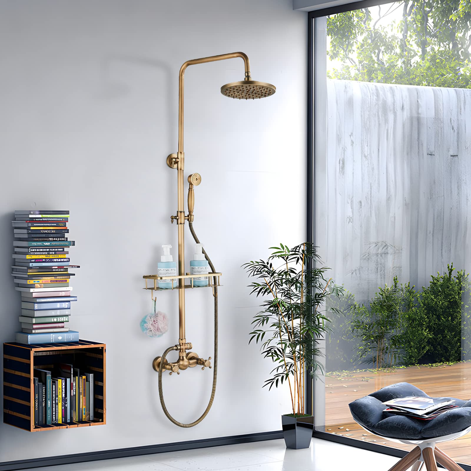 Old Fashioned Shower Antique Shower Faucet Sets Fixtures: 9 Inch Wall