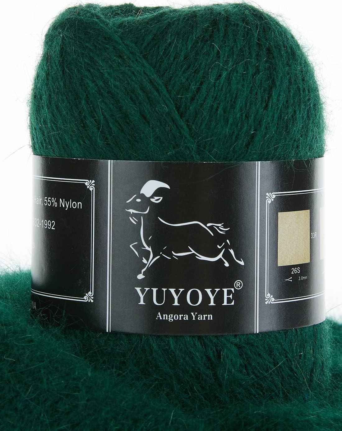Amazon.com: YUYOYE Angora Wool Yarn for Crochet and Knitting, Super ...