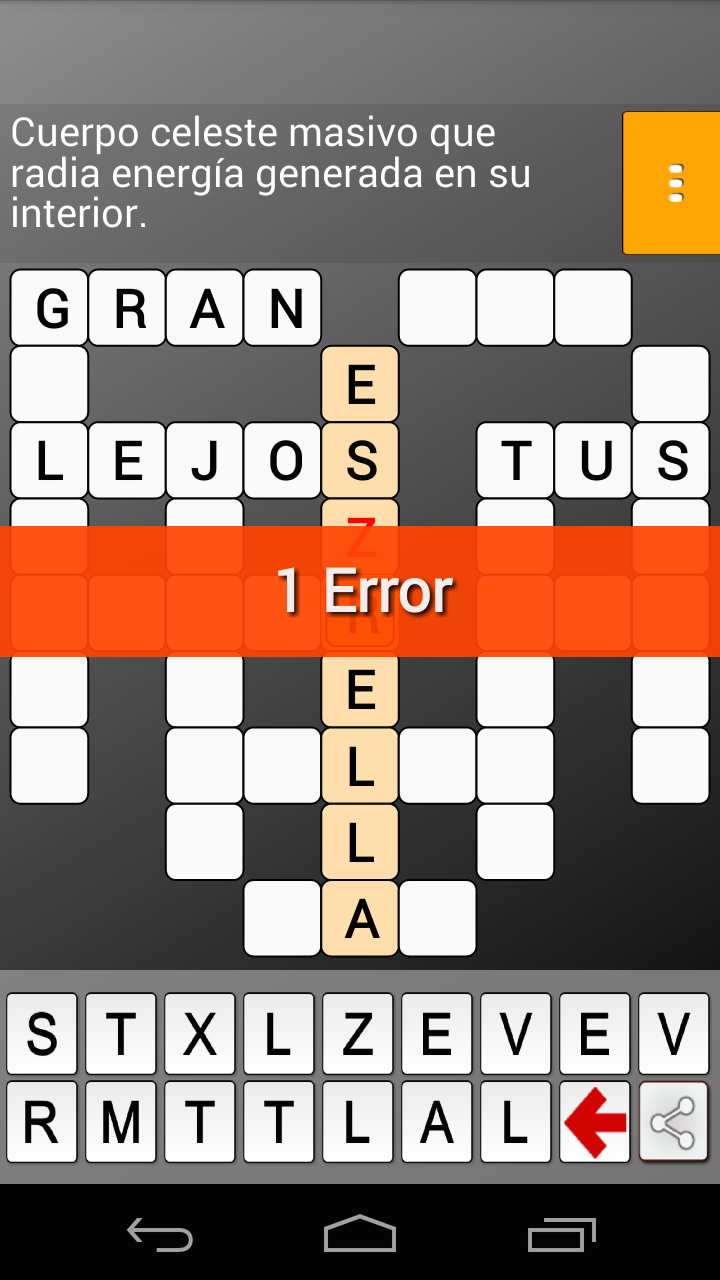 Aplicación Palabras Cruzadas en Español en Amazon Appstore
