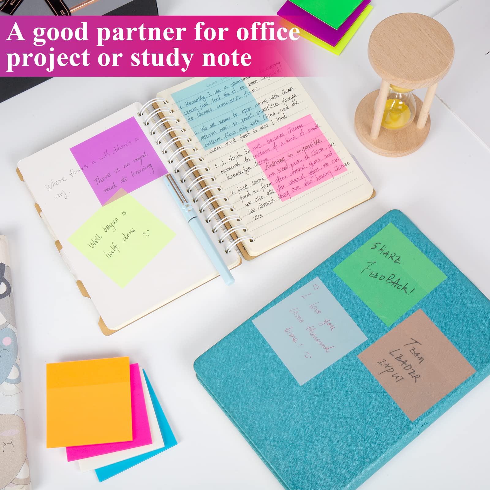 Snapklik.com : Waterproof Sticky Notes 3x3 In, Transparent Sticky Notes ...