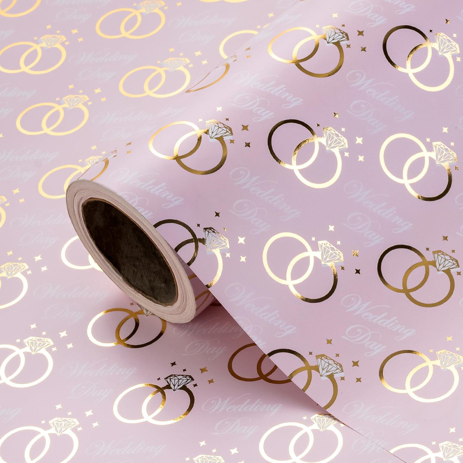 Amazon.com: WRAPAHOLIC Wedding Wrapping Paper Roll - Mini Roll - 17 ...