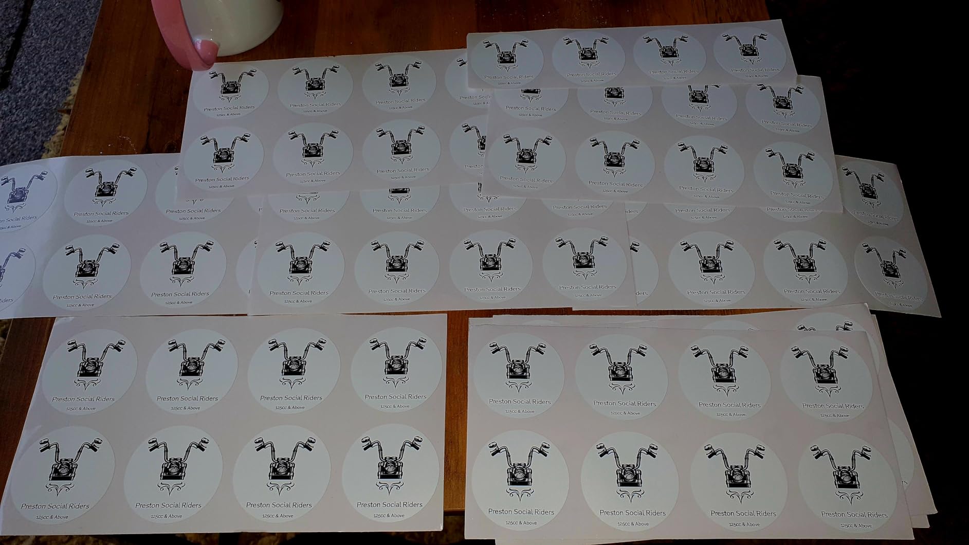 100 Personalised Round Vinyl Stickers Customised Sticker Labels ...