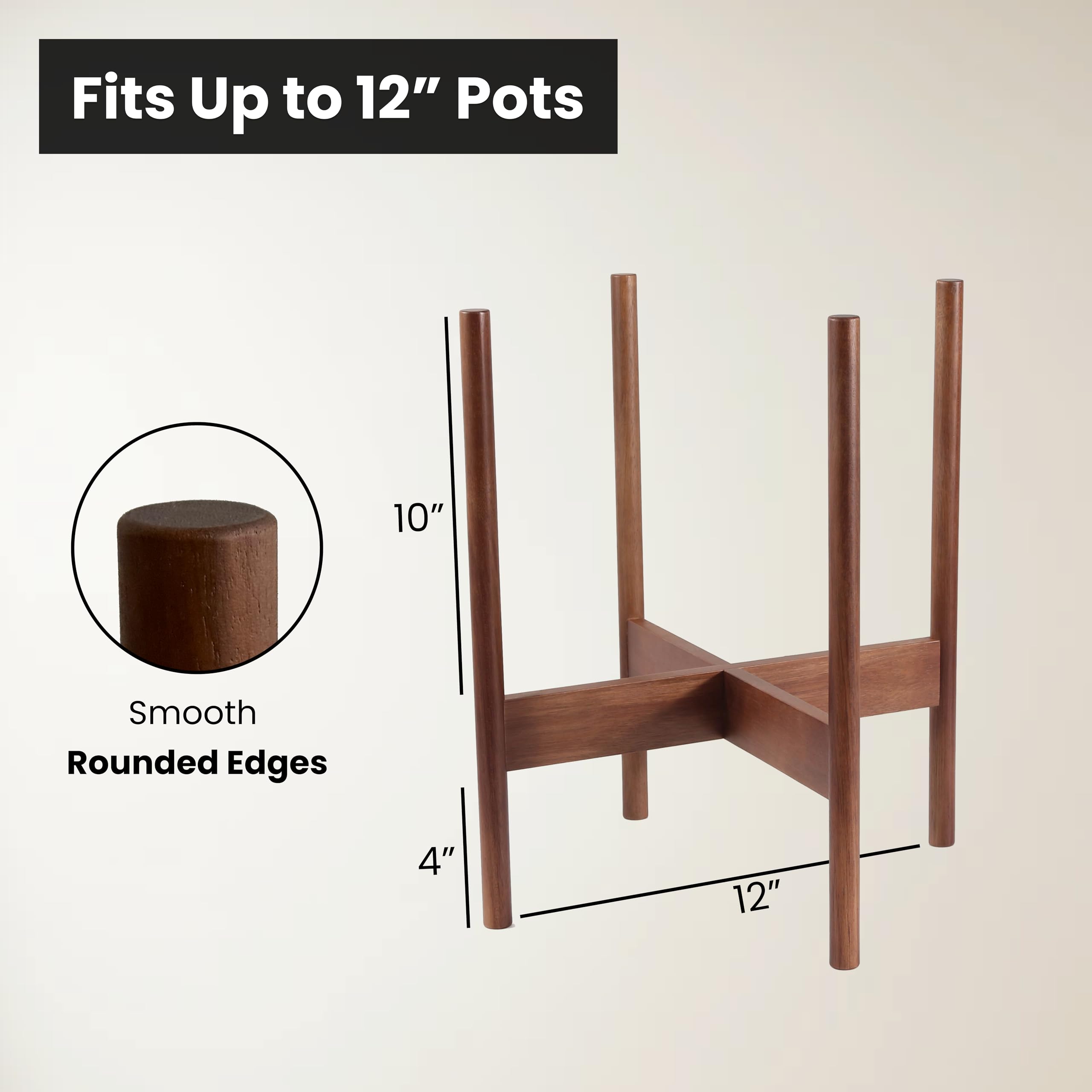 Plant Stands Walnut Finish DecorGlance Walnut Finish Wall Hanging Love