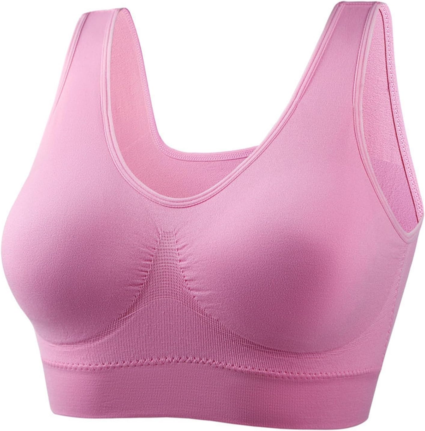 Amazon.com: Womens Seamless Sports Bra Anti-Sagging Supportive Gathering Bralette No Underwire ...